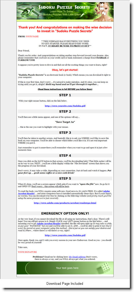 Sudoku Puzzle Secrets - Private Label Rights
