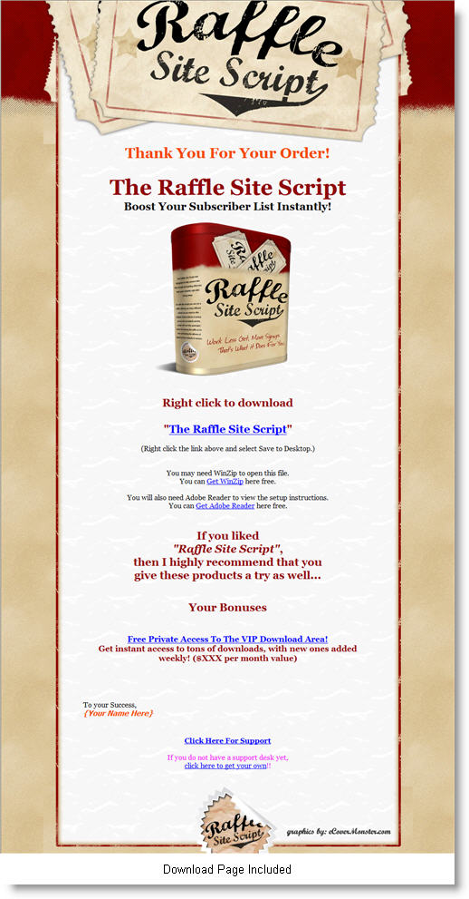 Raffle Site Script - PHP - Private Label Rights