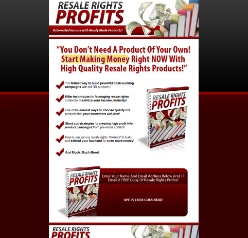 Resale Rights Profits - report - Private Label Rights