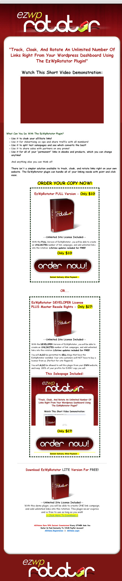 EzWP Rotator - Wordpress Plugin - Master Resale Rights