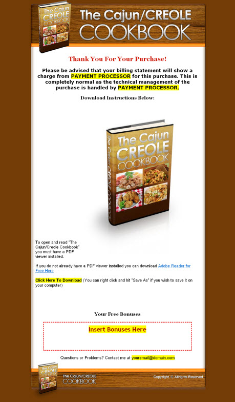 Cajun Cookbook - ebook