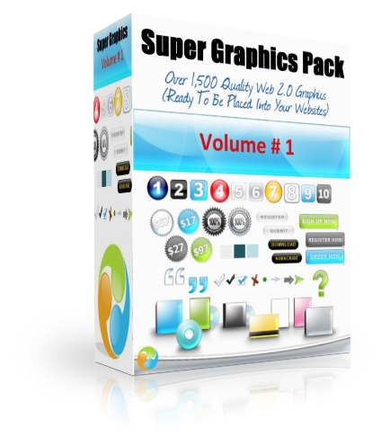 Super Graphics Pack V1 - 1500 Web 2.0 Graphics - Resale Rights