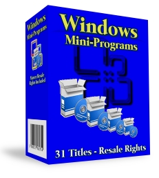 Windows Mini Programs: Master Resale Rights - eBooks, and Software with ...